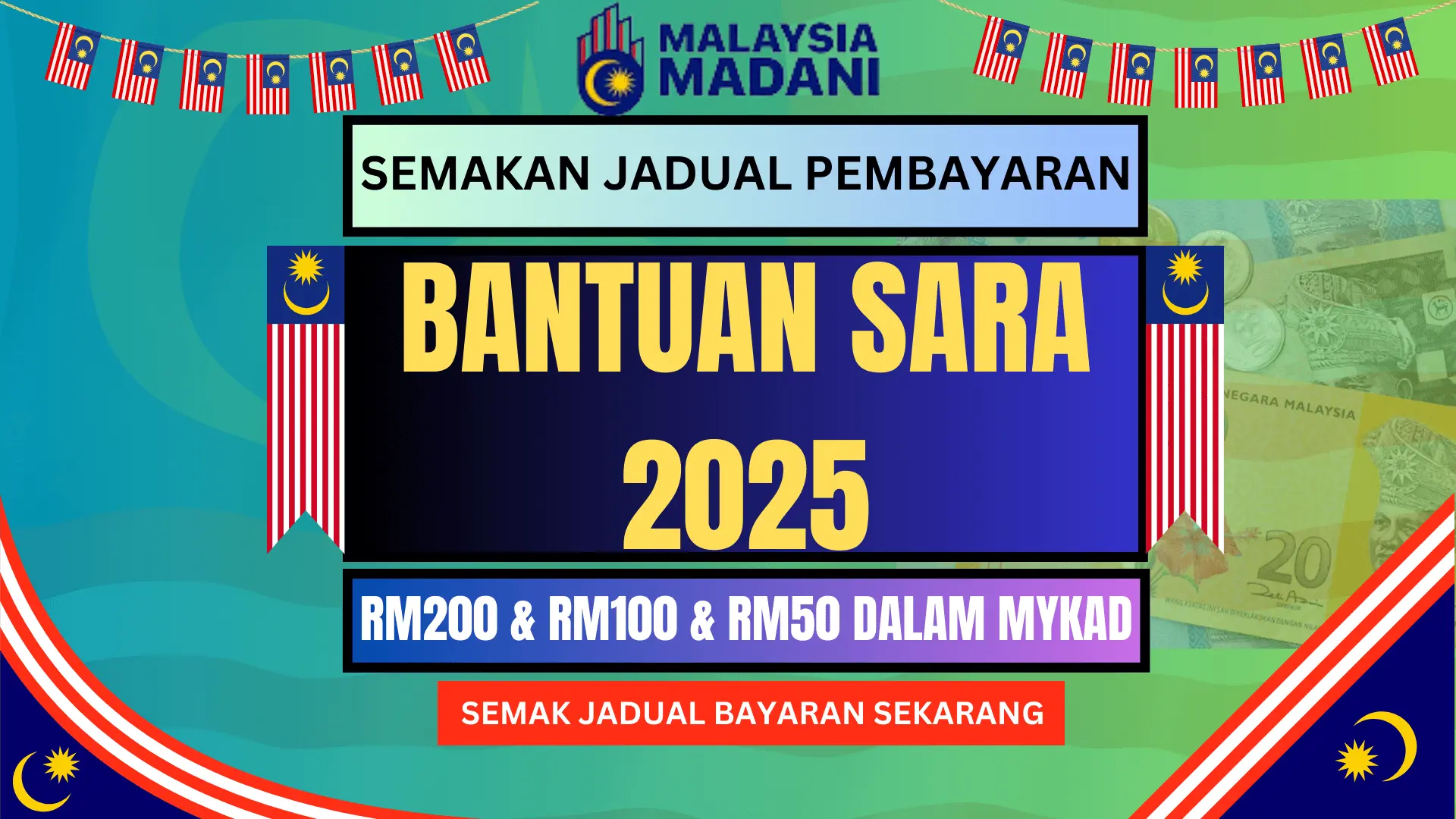 BANTUAN SARA FASA 1 2025: SEMAK STATUS MYKAD