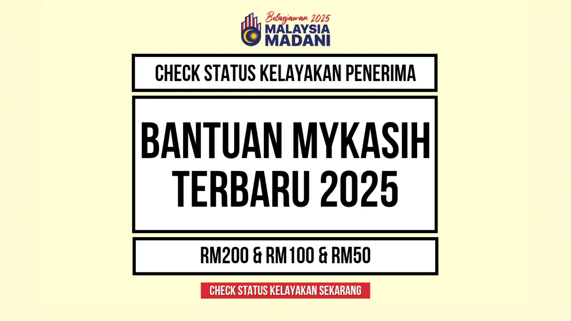 MyKasih Check 2025 - Semak Status Kelayakan Online